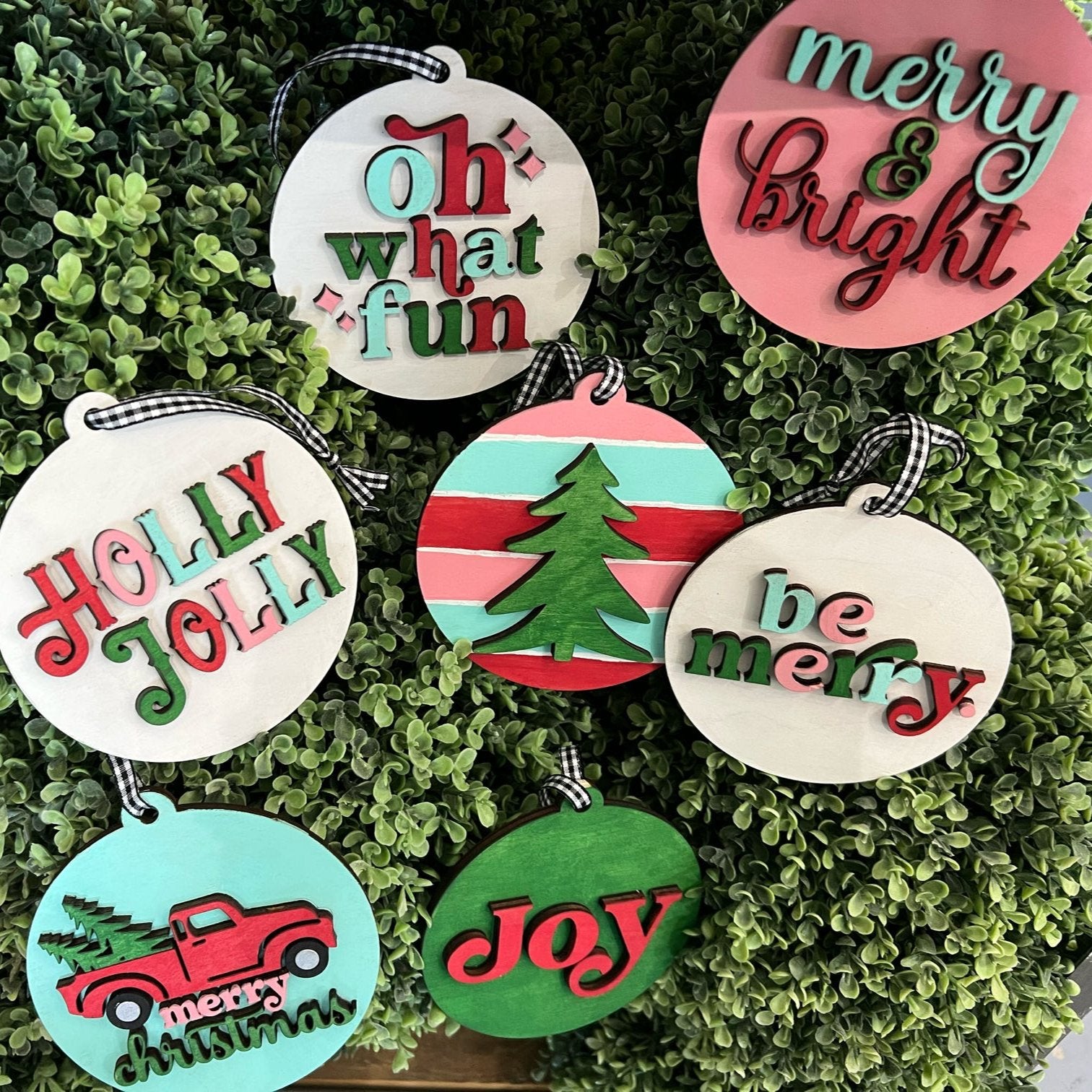 Oh What Fun Ornament Set of 7 P13170