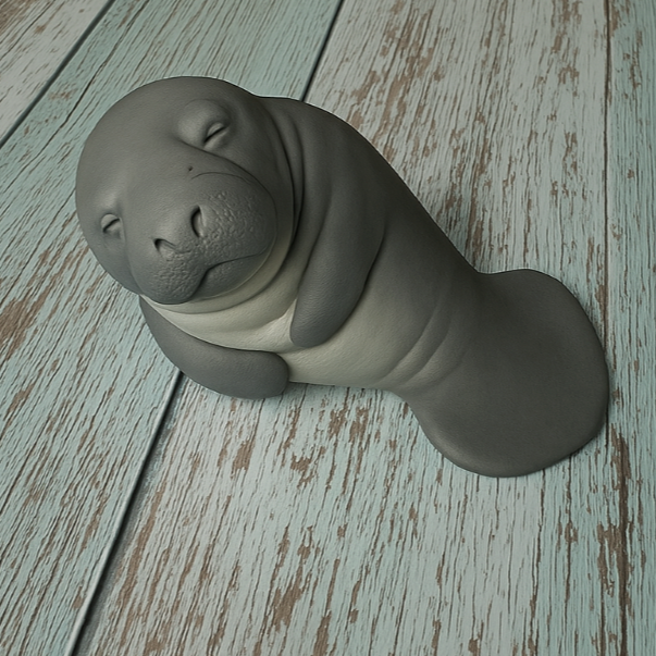 Ceramic Manatee – Paisley Grace Makery