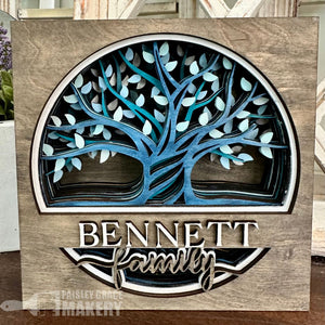 Family Tree Layered Sign P03738 – Paisley Grace Makery