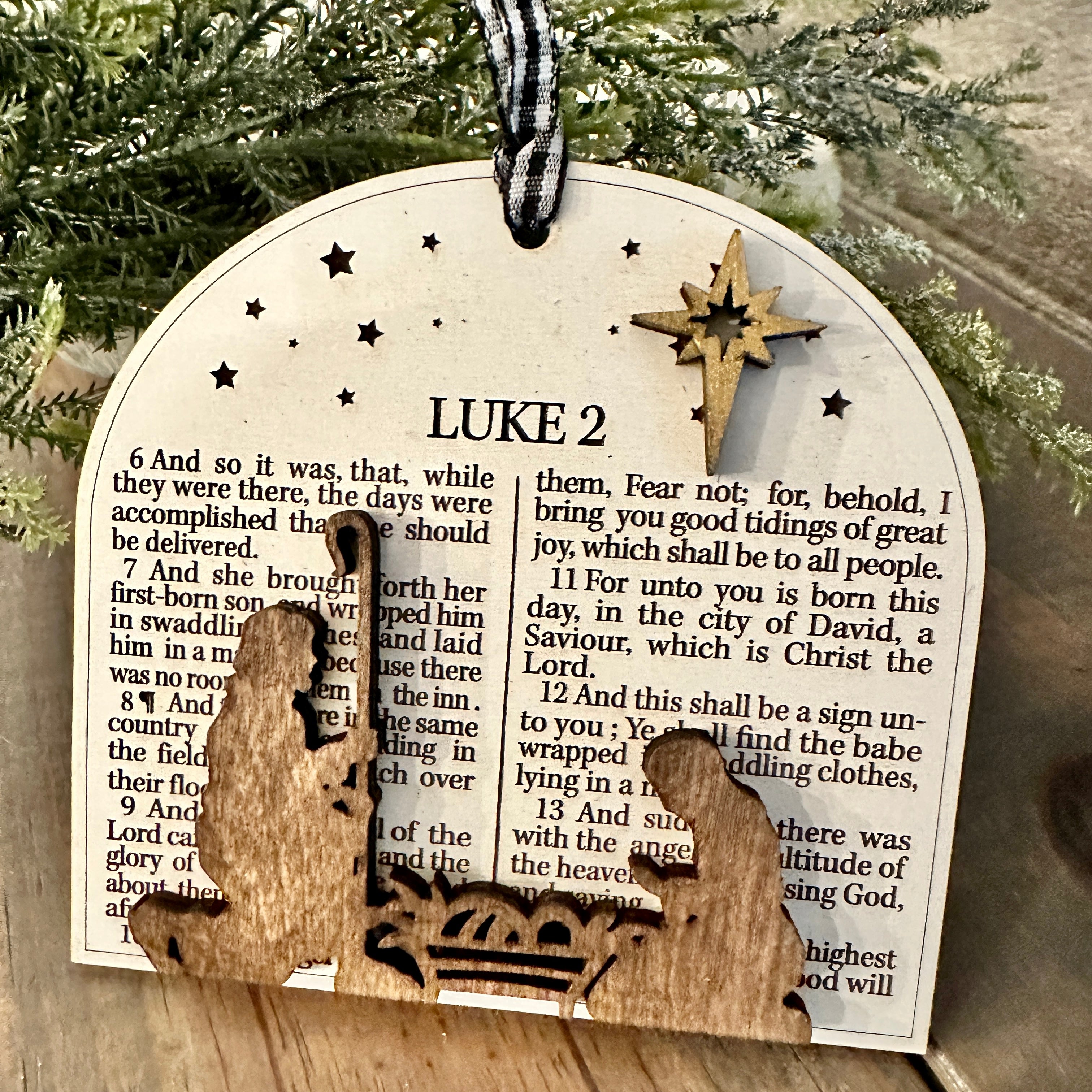Luke 2 Scripture Christmas Story Handcrafted Ornament P02811 – Paisley ...