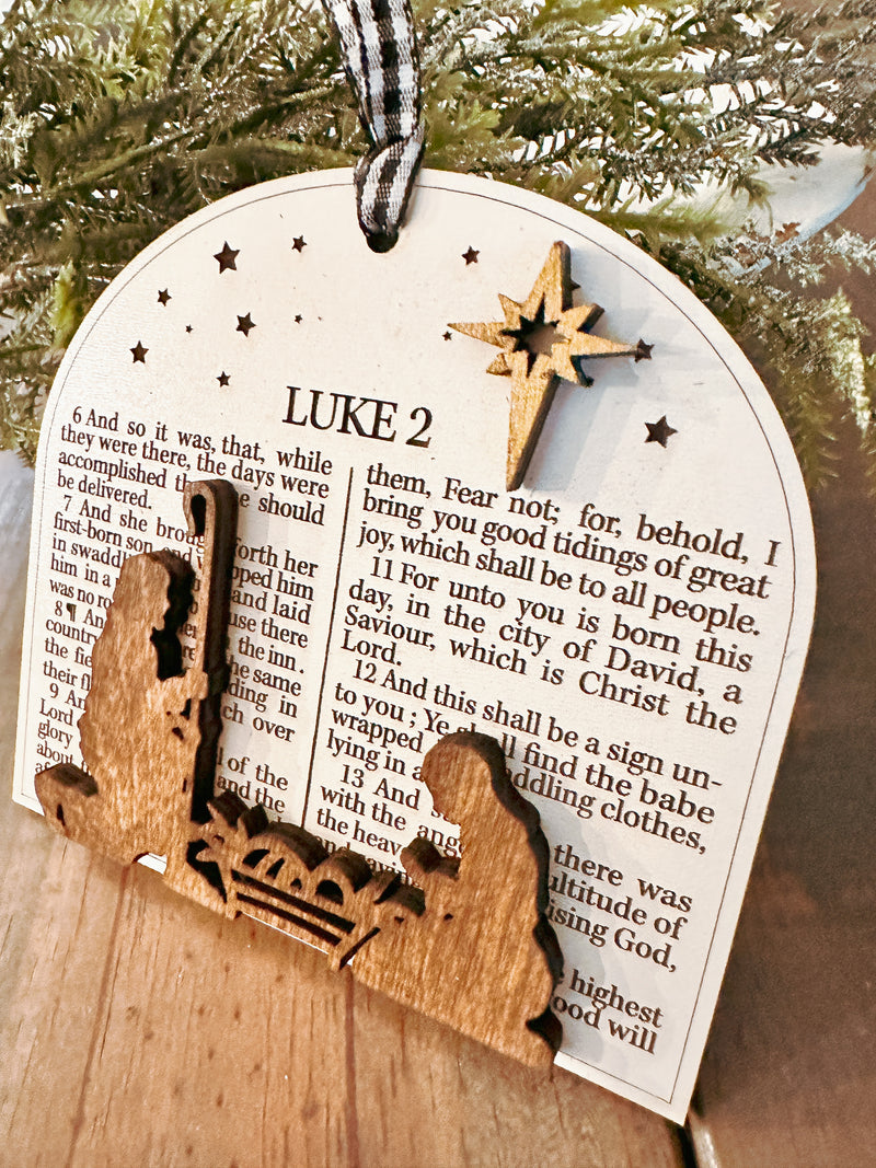 Luke 2 Scripture Christmas Story Handcrafted Ornament P02811 – Paisley ...