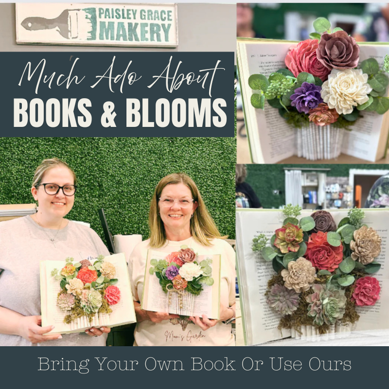 BOOK A PRIVATE BOOKS & BLOOMS PARTY – Paisley Grace Makery
