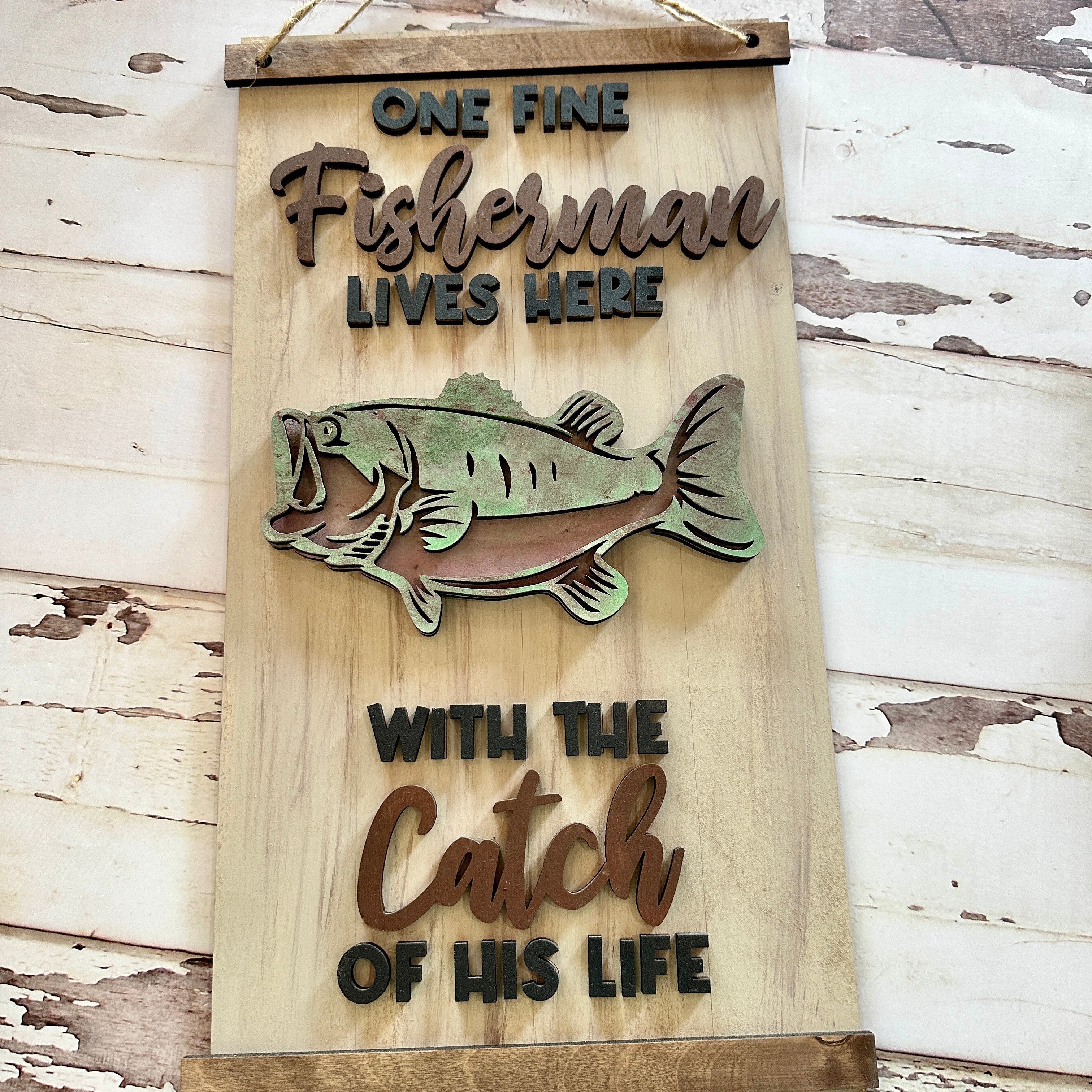 One Fine Fisherman Lives Here with the Catch of His Life P02829