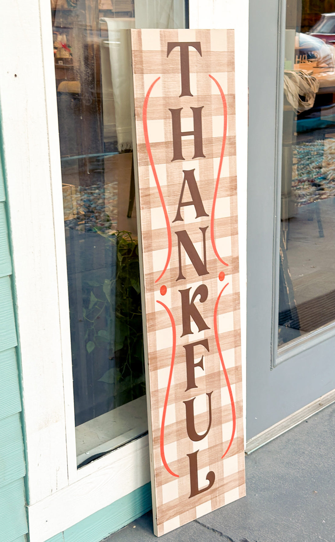 Thankful Porch Sign Plank Design P02935 – Paisley Grace Makery