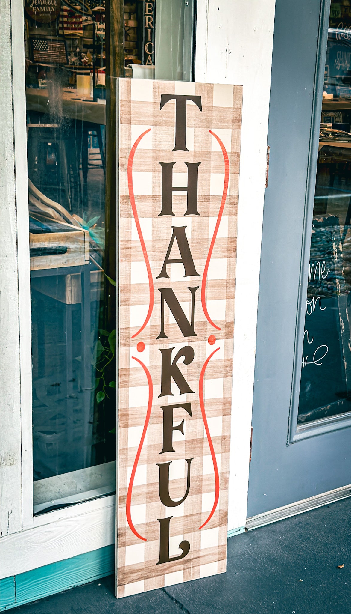 Thankful Porch Sign Plank Design P02935 – Paisley Grace Makery