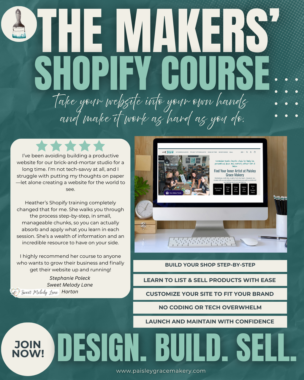 The Maker's Shopify Course- Introductory Launch Price – Paisley Grace ...
