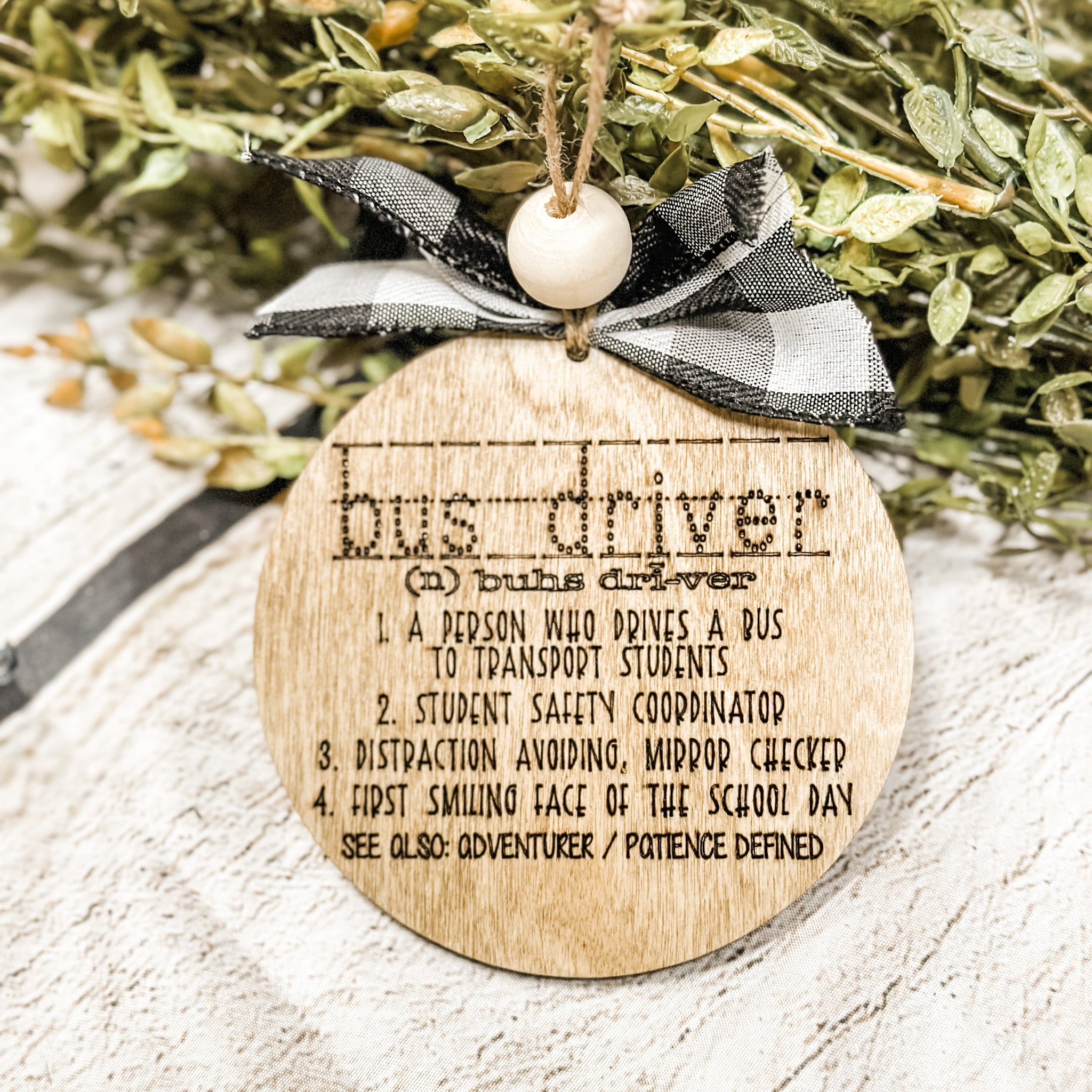 Bus driver Definition Handcrafted Ornament P1991 – Paisley Grace Makery
