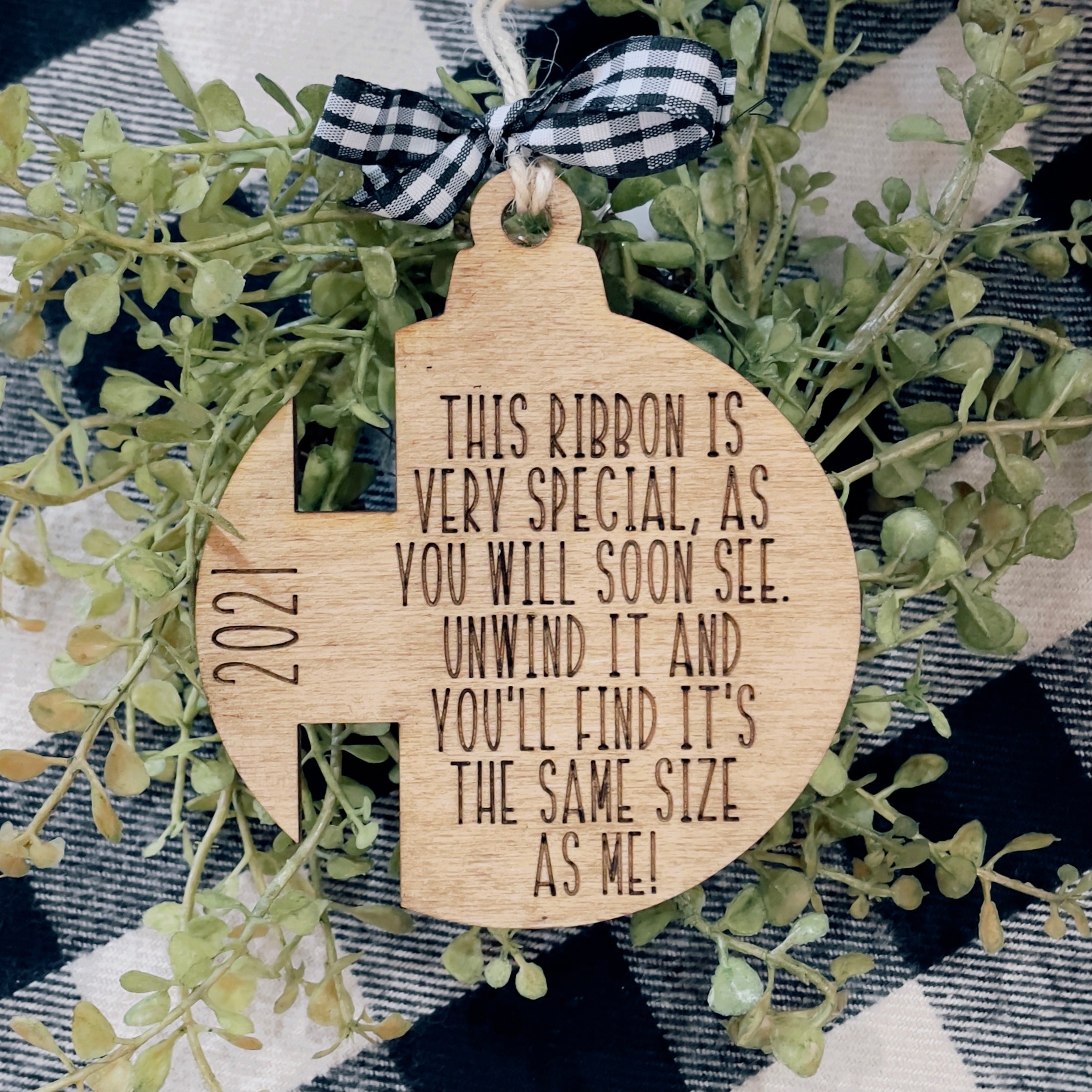 Ribbon Height Keepsake Ornament P0953